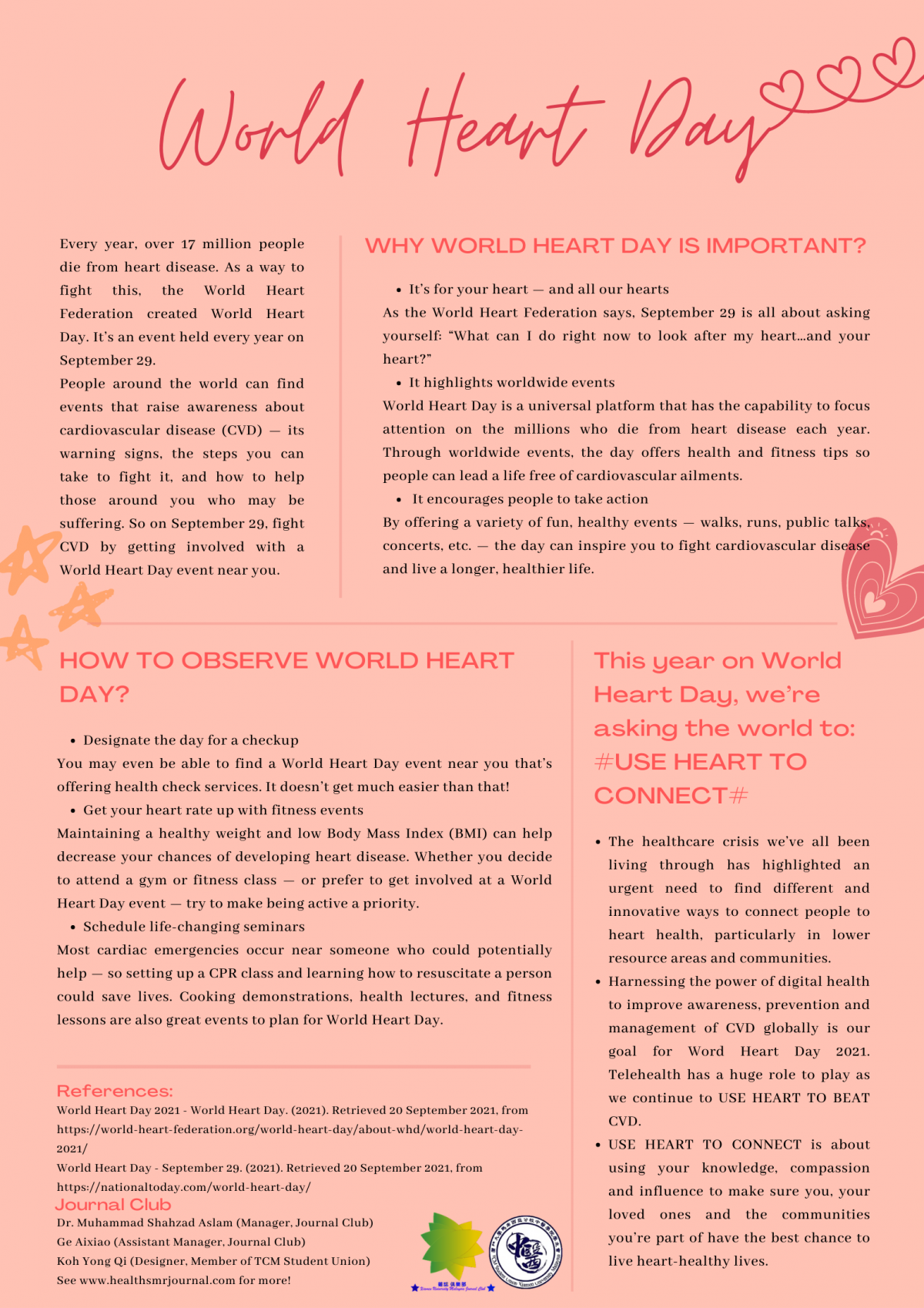 29 September World Heart Day Journal Club 29 September World Heart Day Journal Club